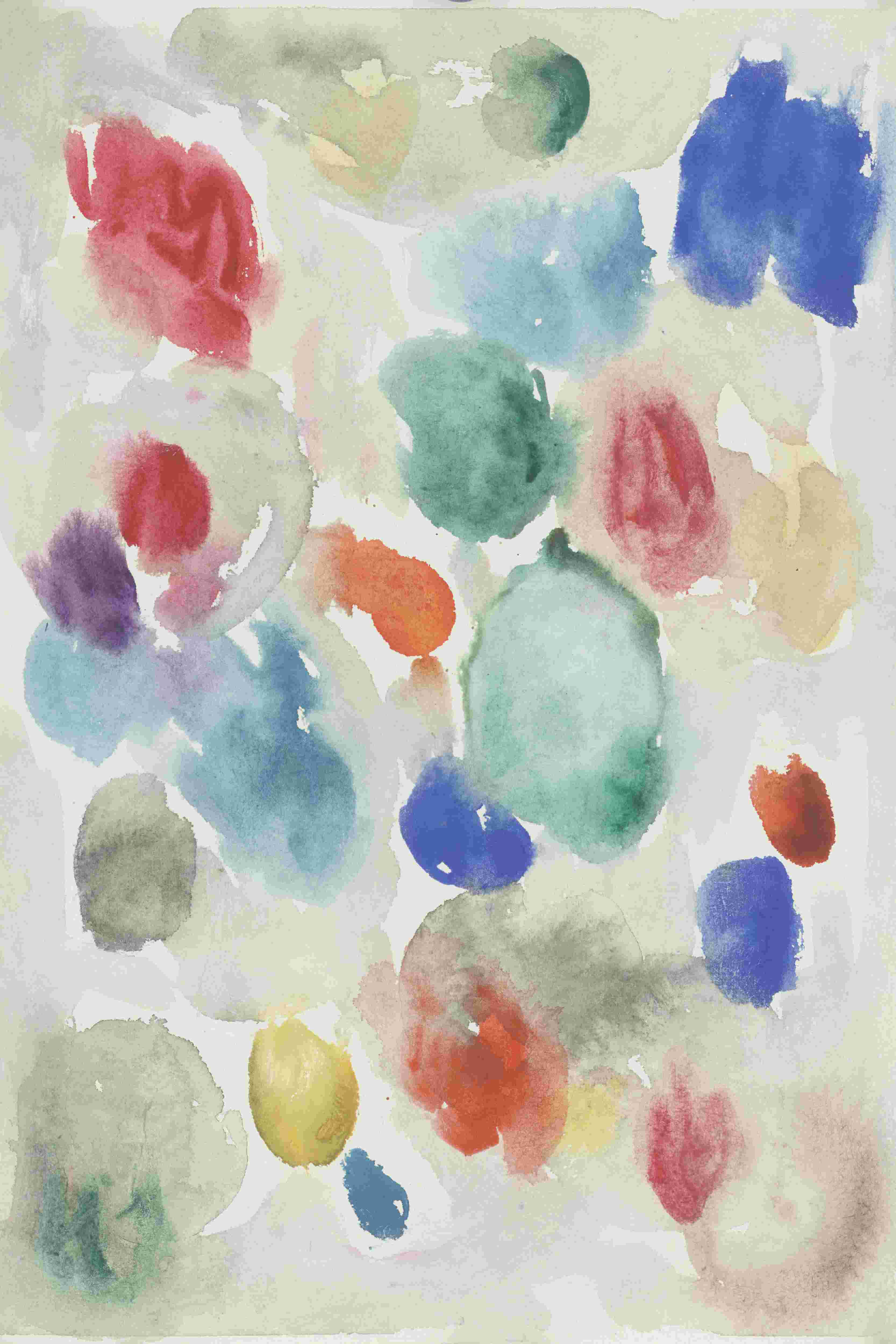 Wrought Studio Colorful Watercolor Splotches 1 - Wrapped Canvas Print ...