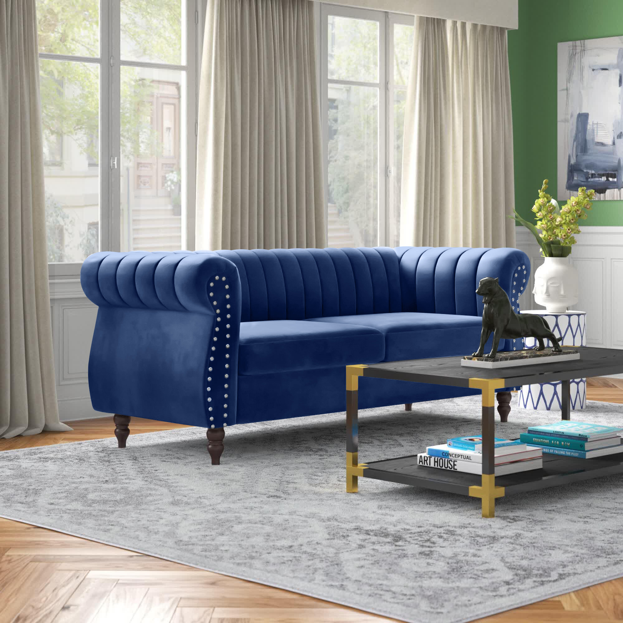 Etta Avenue™ Titus 76.4'' Upholstered Sofa & Reviews | Wayfair