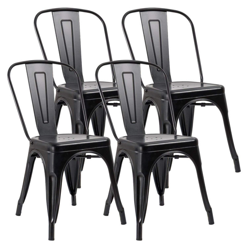17 Stories Lilian Slat Back Stacking Side Chair & Reviews | Wayfair