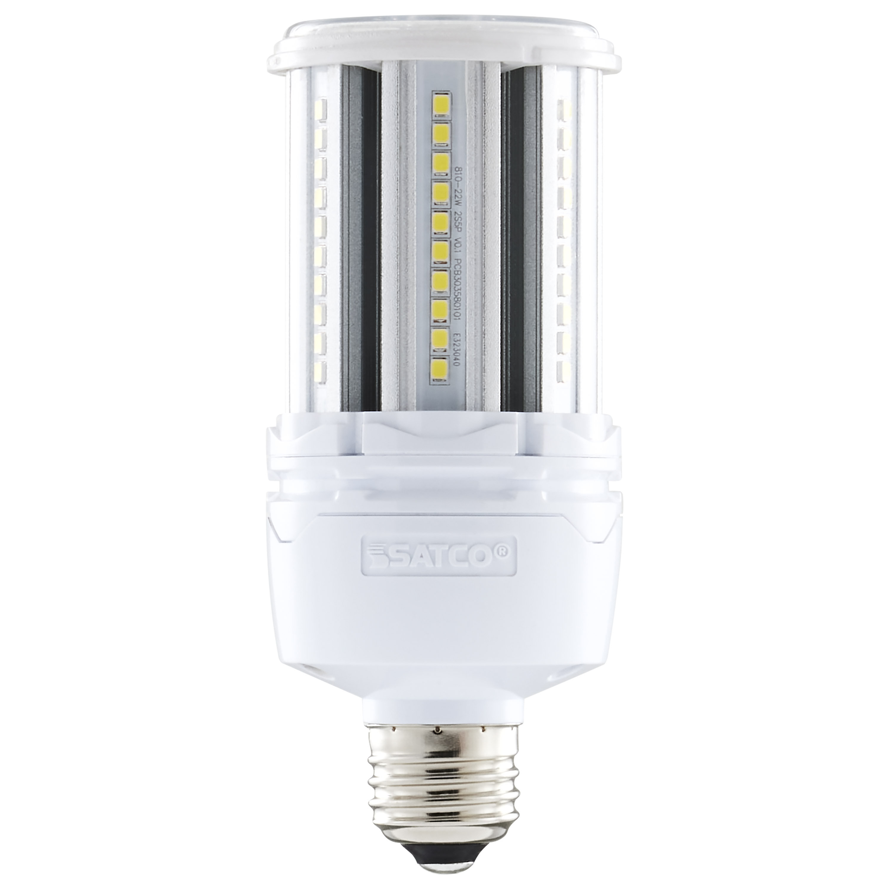 Satco 22 Watt, Corncob LED, Non-Dimmable Light Bulb, E26/Medium ...