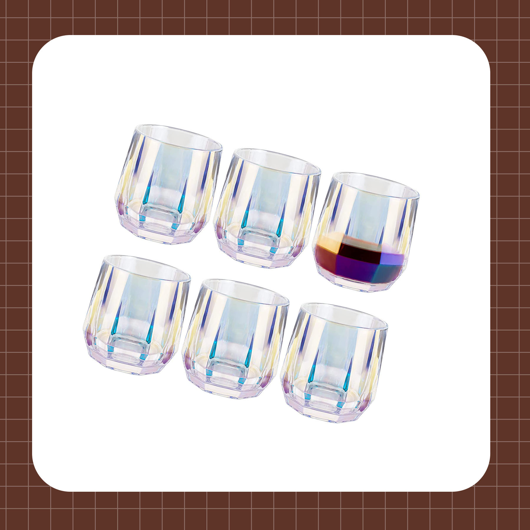 Eternal Night Wine Glass Wine Glasses Set Of 6 10 Oz Iridescent Glassware For Kitchen Home