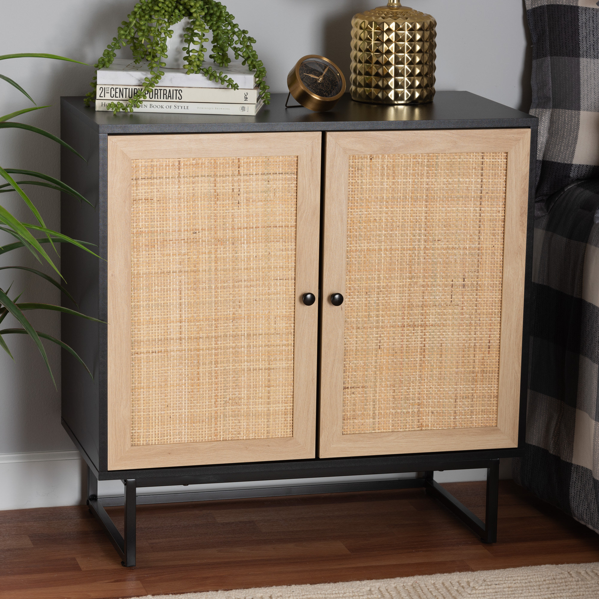 Bay Isle Home Ailis 31.5'' Tall 2 - Door Round Accent Cabinet | Wayfair