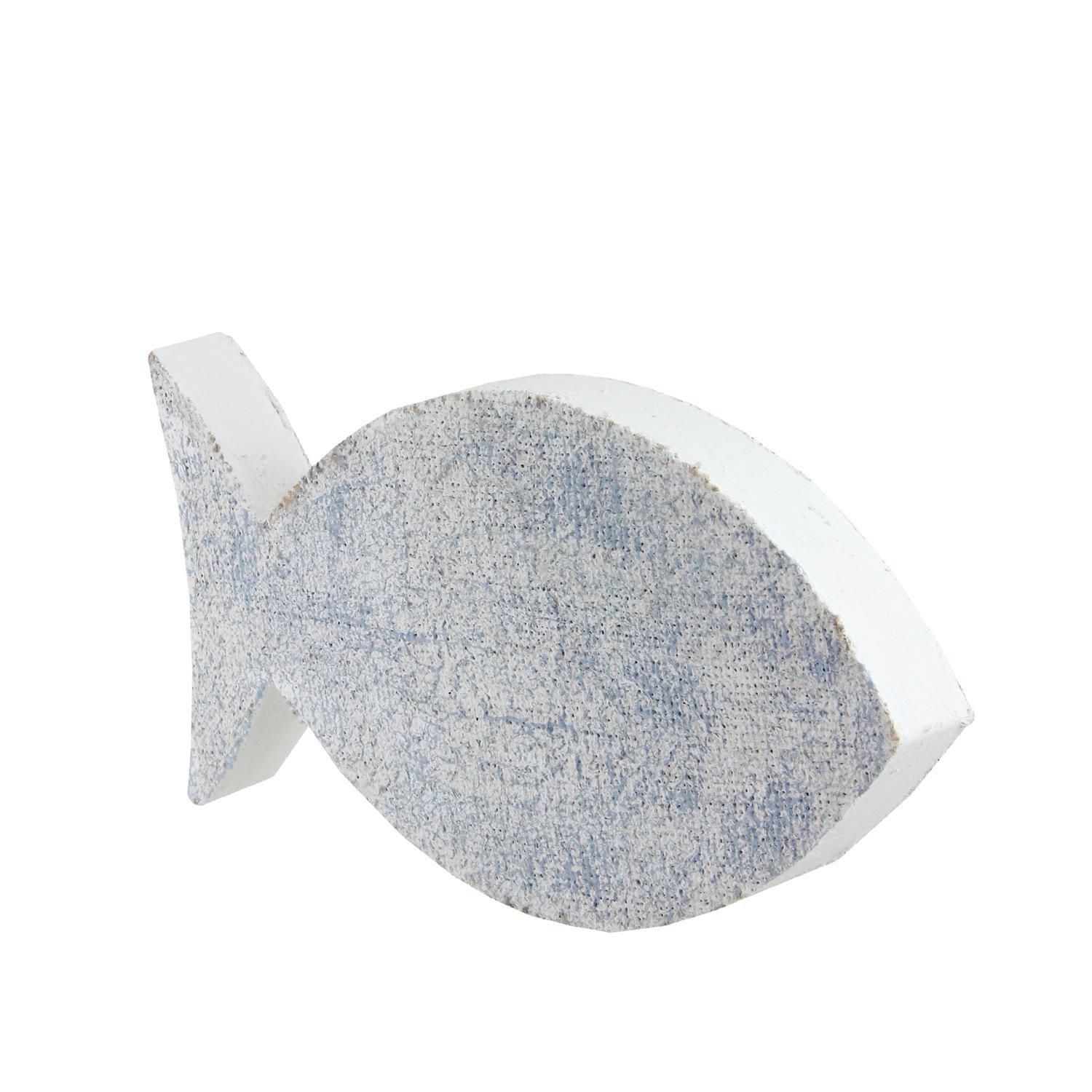 Northlight 10.6" Cape Cod Inspired Table Top White and Blue Fish ...