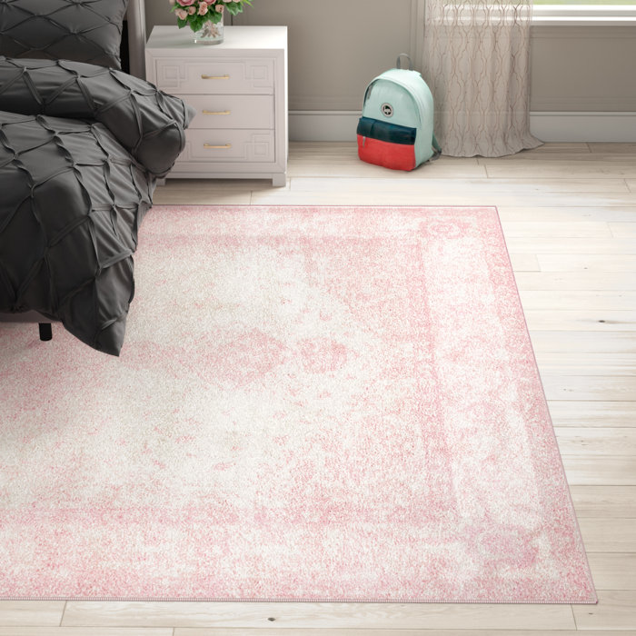 Lark Manor Rizo Oriental Area Rug in Pink & Reviews | Wayfair
