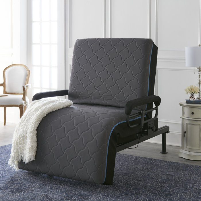 Alwyn Home Ezy Out Lift Chair Adjustable Twin XL Bed With Padded Guard ...