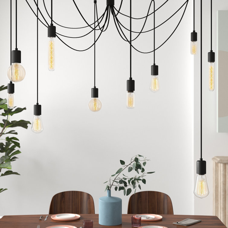 East Urban Home Faer 10 - Light Cluster Bulb Pendant | Wayfair