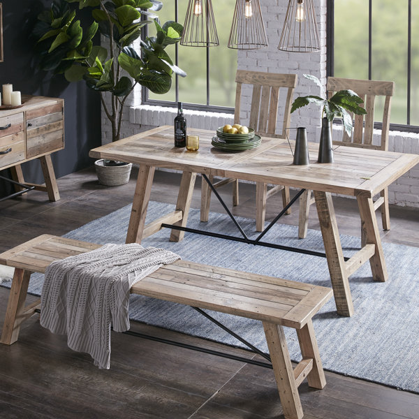 Laurel Foundry Modern Farmhouse Kendig 5 - Person Solid Wood Dining Set ...