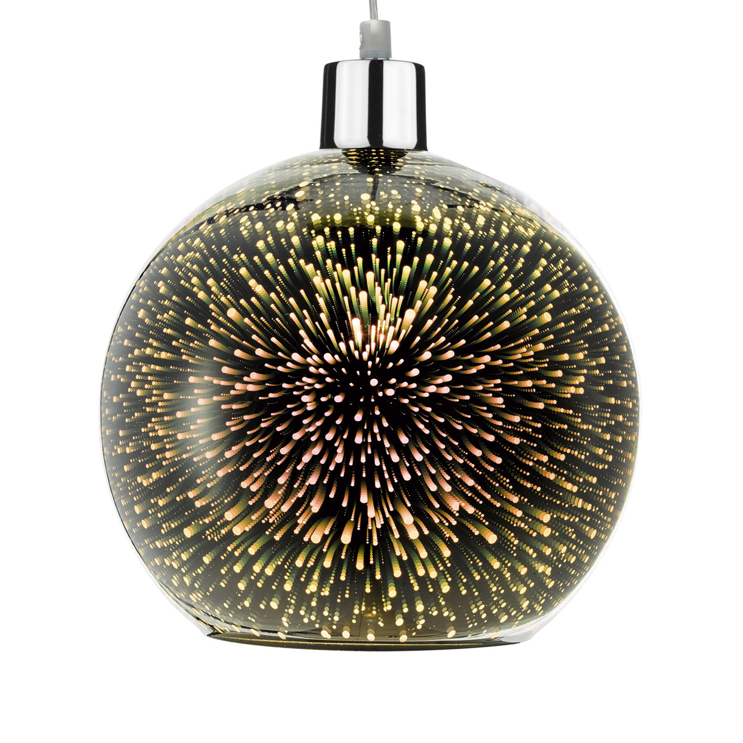 Brayden Studio 22Cm H Glass Sphere Pendant Shade ( Screw On ) in Green ...