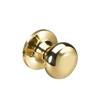 Find the Perfect Dummy Polished Brass Door Knobs | Wayfair