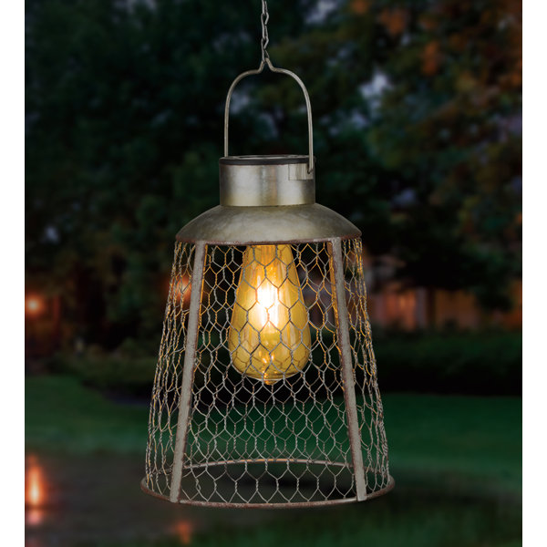 Regal Art & Gift Silver 1 -Bulb 7.25'' H Solar Powered Outdoor Hanging ...