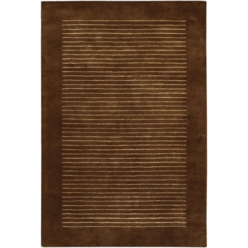 Chandra Antara Striped Handmade Tufted Wool Area Rug in Brown/Tan | Wayfair