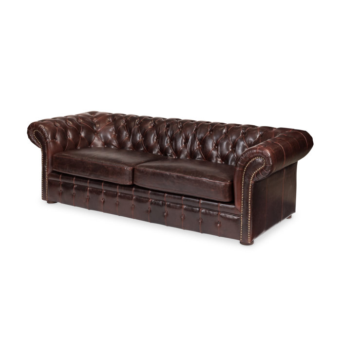 Sarreid Ltd Piccadilly Leather Sofa | Perigold