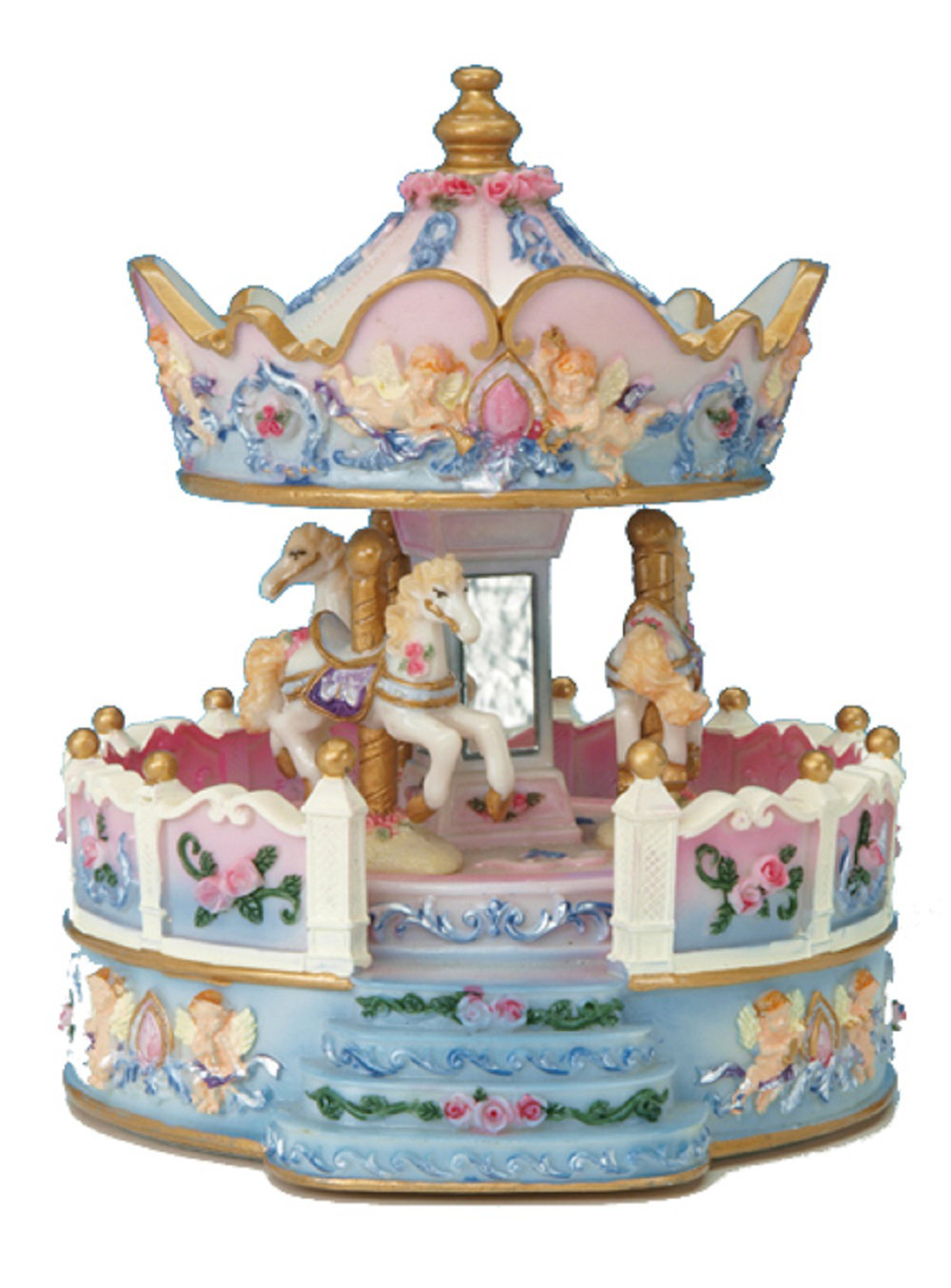 Trinx Angel Carousel Turns To A Famous Melody Figurine | Wayfair