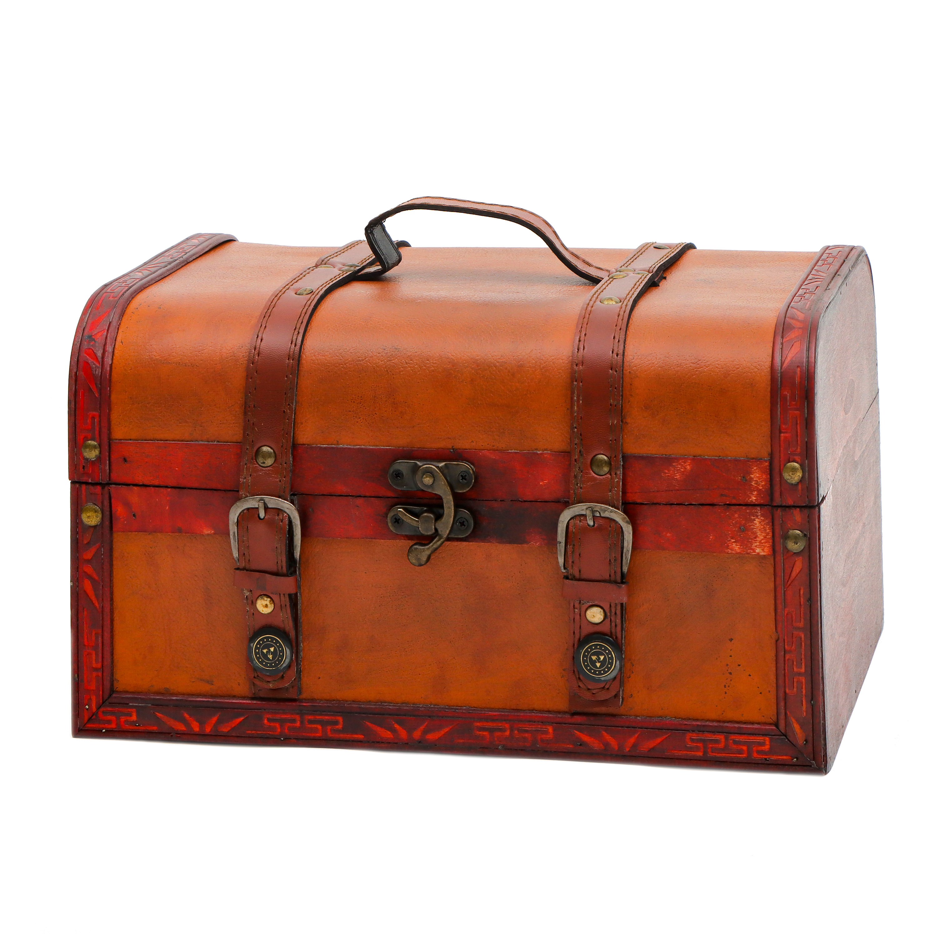 Red Barrel Studio® Motes Decorative Wood Treasure Chest Box | Wayfair