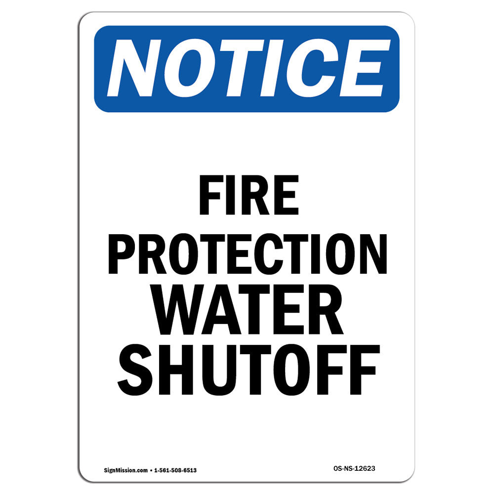SignMission Fire Protection Water Shutoff Sign | Wayfair