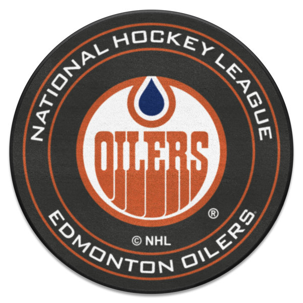 FANMATS Edmonton Oilers_NHLRETRO Edmonton Oilers Hockey Puck Rug - 27In ...