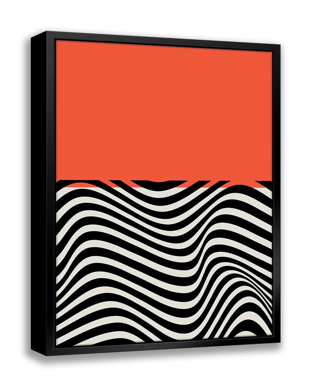 ATX Art Group LLC Minimal Abstract Red Wave by Stanley Print House ...