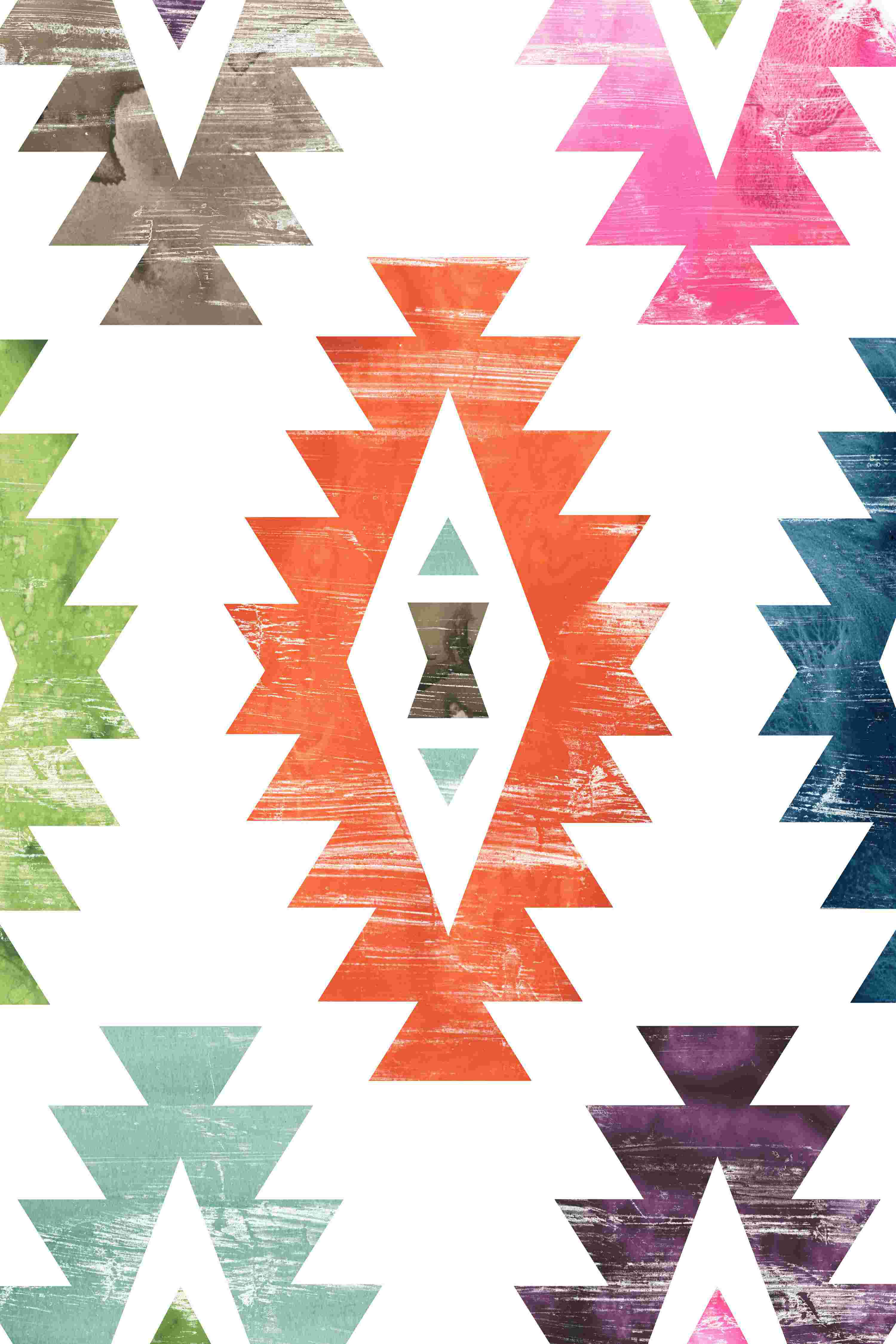 Foundry Select Aztec Brights IV by - Wrapped Canvas Print | Wayfair