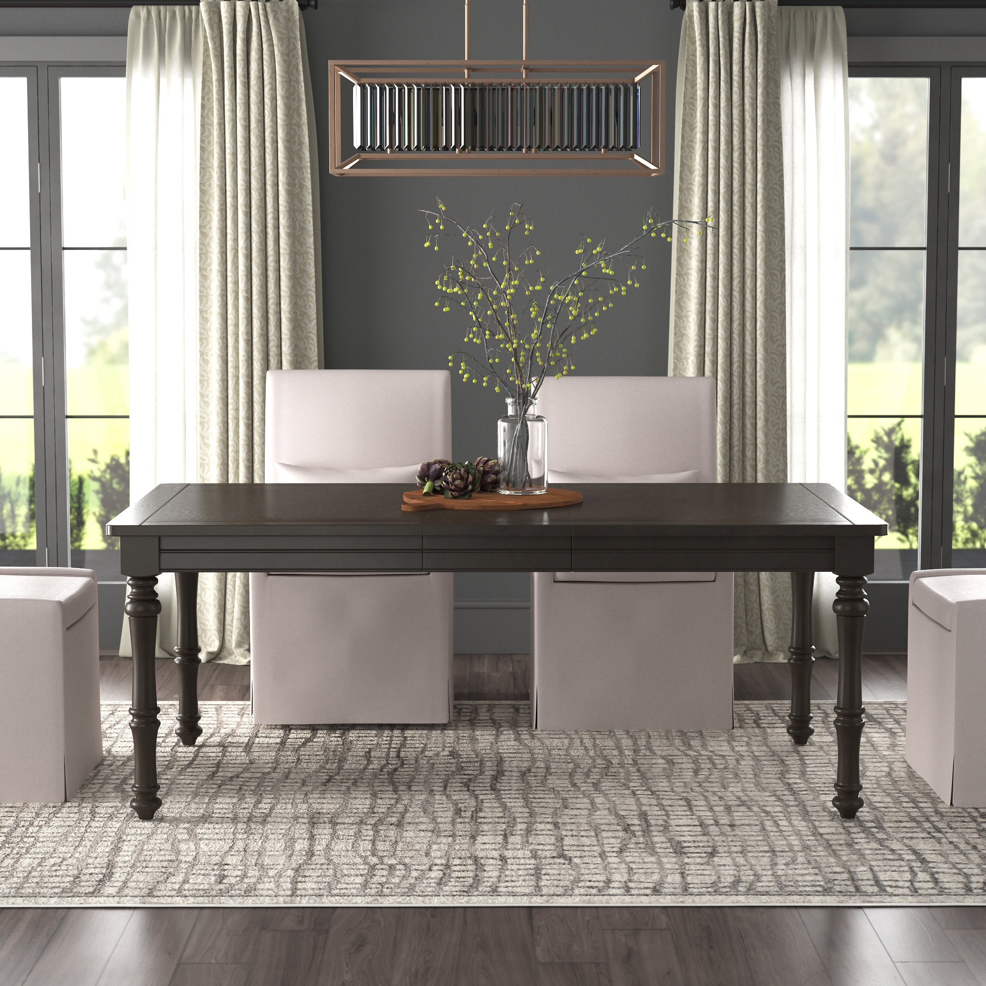Greyleigh™ Norton Extendable Solid Wood Dining Table | Wayfair