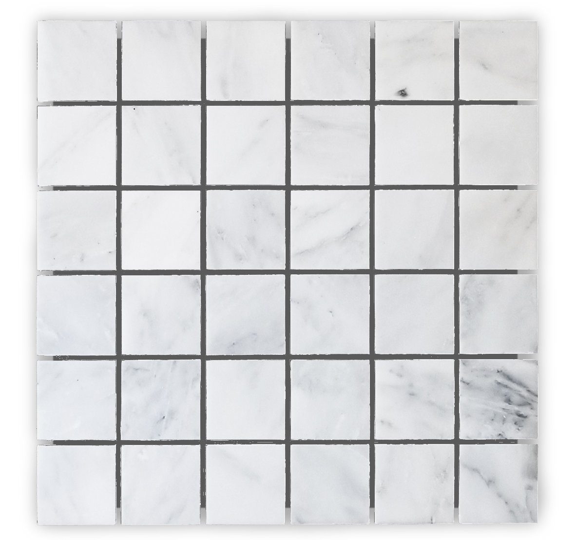 Mango Tile Alps 12" x 12" Marble Grid Mosaic Wall & Floor Tile | Wayfair