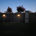 Crosslight Bronze Solar Powered Integrated LED Fence Post Cap Pack ...