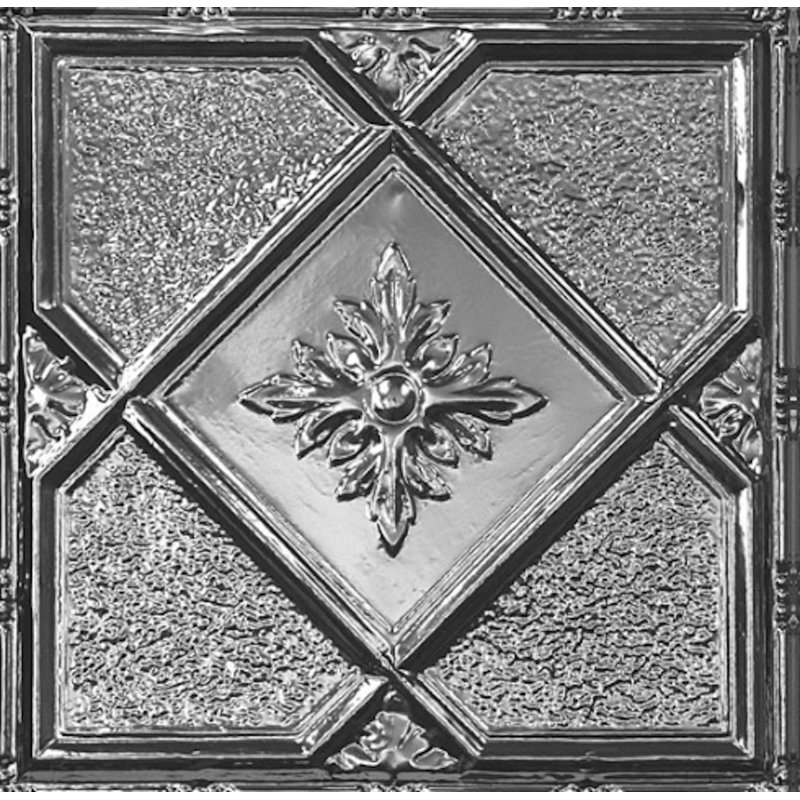 Chelsea Decorative Metal Co 2 ft. x 2 ft. Lay-In Ceiling Tile in Silver ...