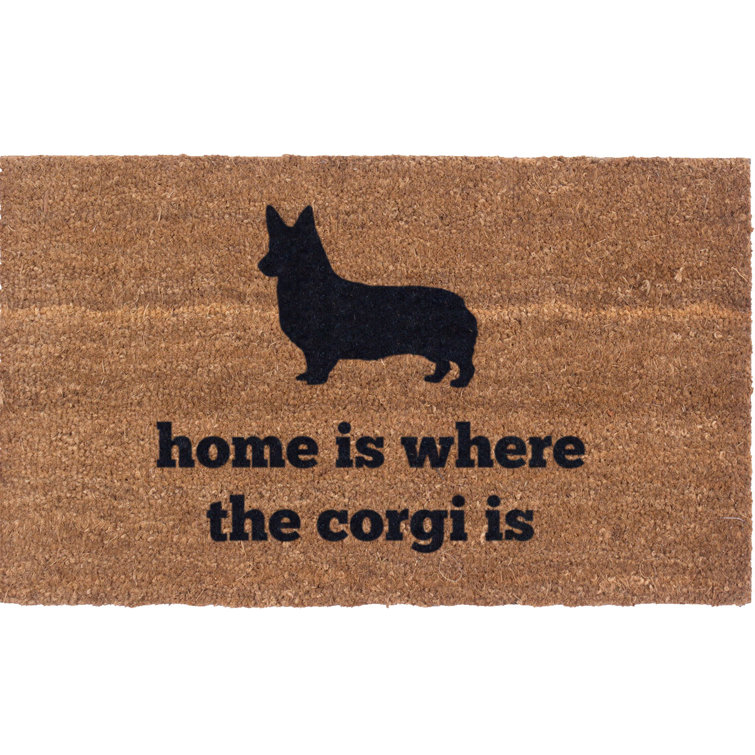 Red Barrel Studio® Harrogate Corgi Life Vinyl Back Door Mat & Reviews ...