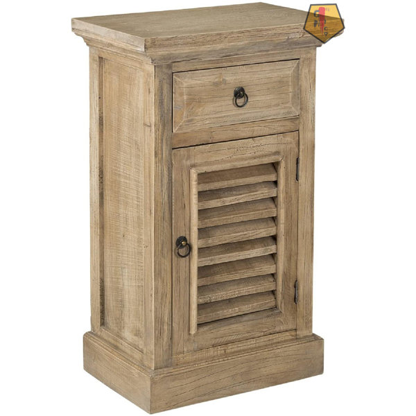 Loon Peak® Dingui 29.5'' Tall Solid Wood Pedestal End Table with ...