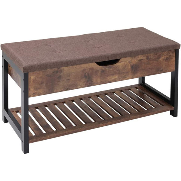 Millwood Pines Freeville Shelves Storage Bench | Wayfair