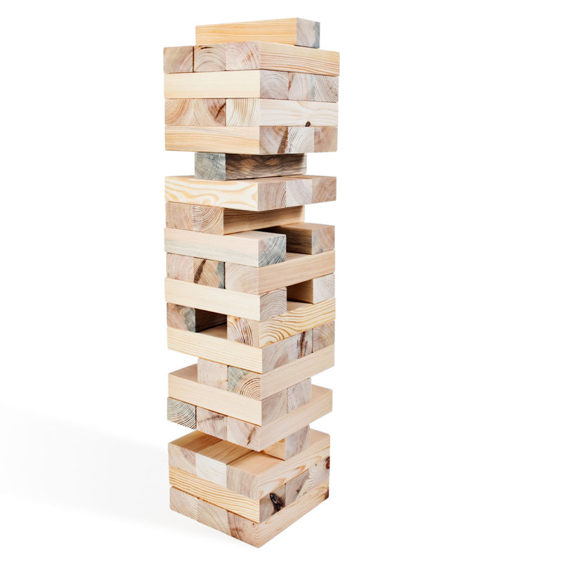 LumberStak 48 Piece Giant Block Tower Game Set & Reviews | Wayfair