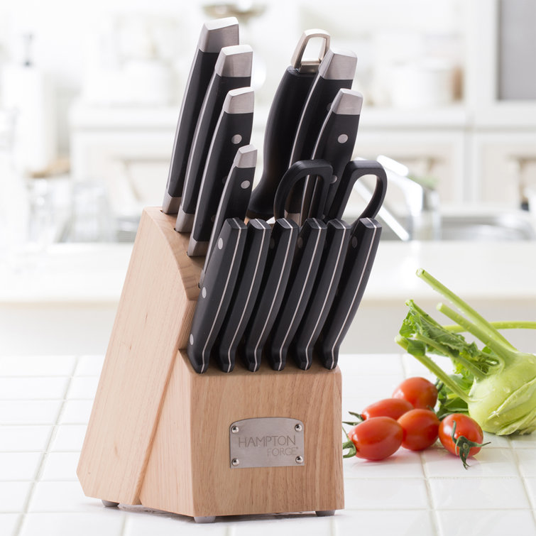 Hampton Forge Signature Continental - 15 Piece Knife Block Set, Forged ...