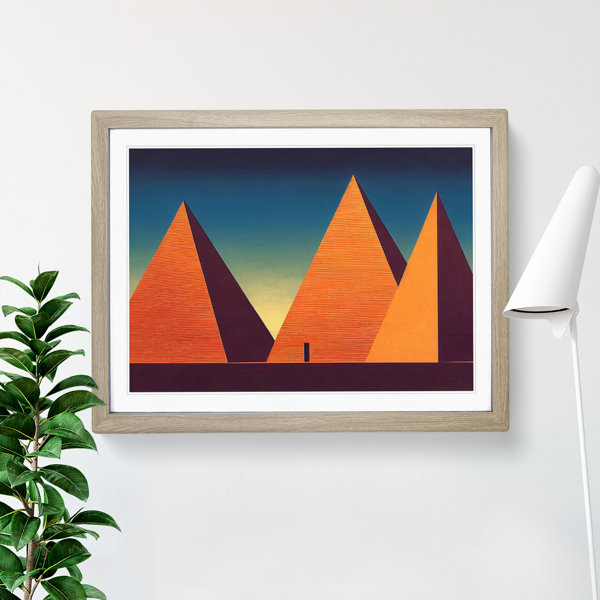 17 Stories Attractive Pyramids - Single Picture Frame Graphic Art ...