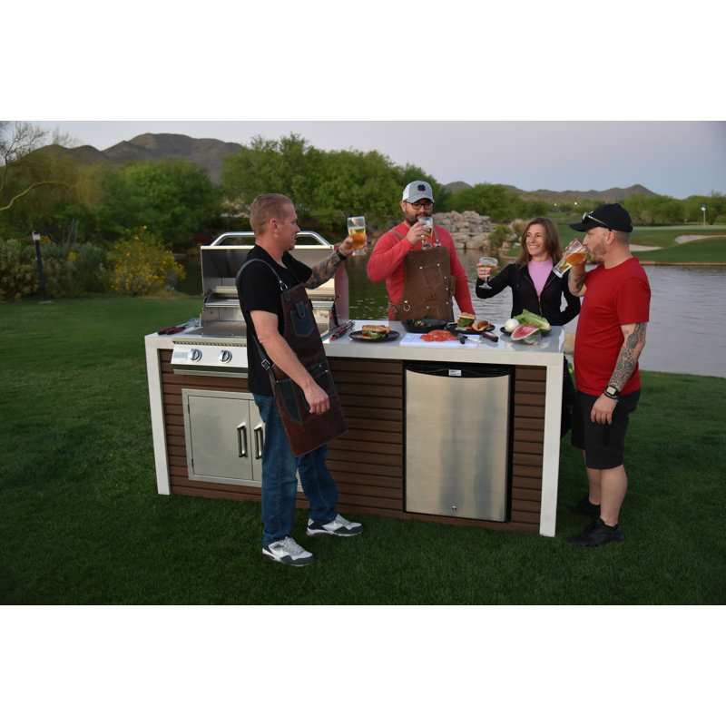 Kokomo Grills Classic Shiplap Waterfall Edge 4-Burner Propane/Natural ...