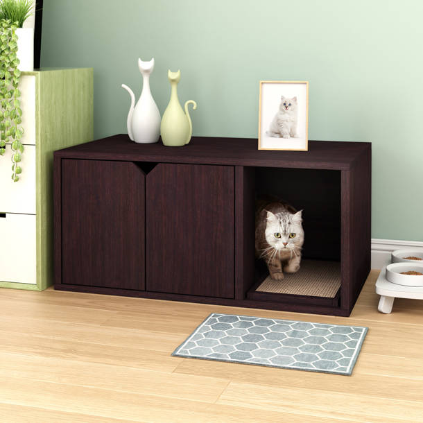 The Refined Feline Purrrrfect End Table Cat Bed - Wood Cat Furniture ...