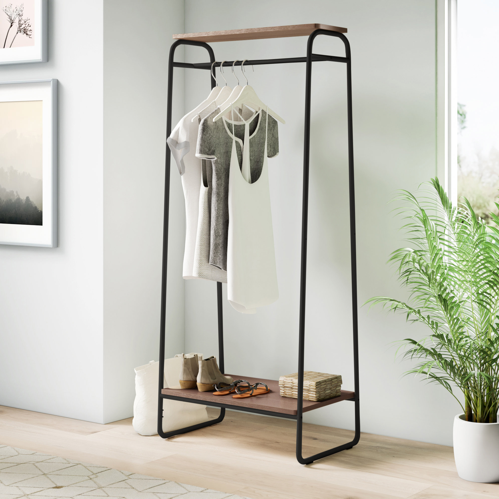 Ebern Designs Savada 25.2'' Clothes Rack & Reviews | Wayfair