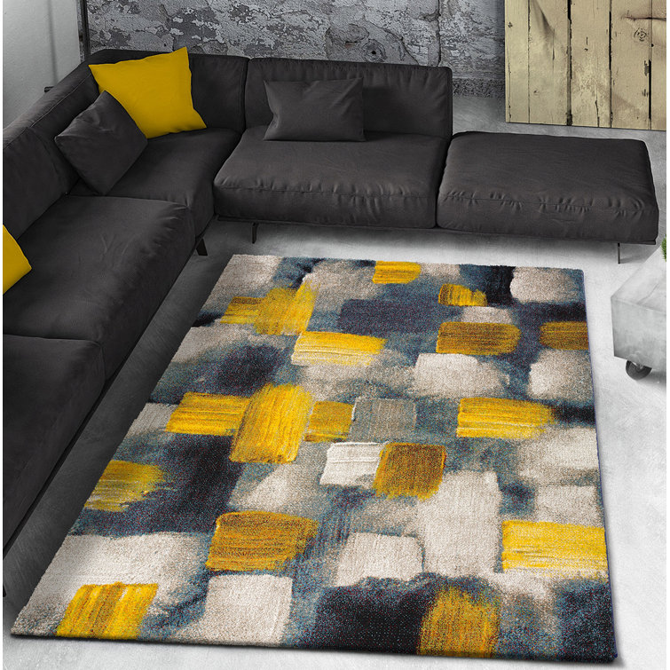 Metro Lane Bagdasarian Design Yellow/Blue/Beige Rug & Reviews | Wayfair ...