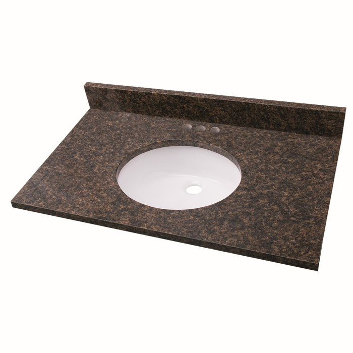 3S Stone 37'' Stone Single Bathroom Vanity Top with Sink | Wayfair