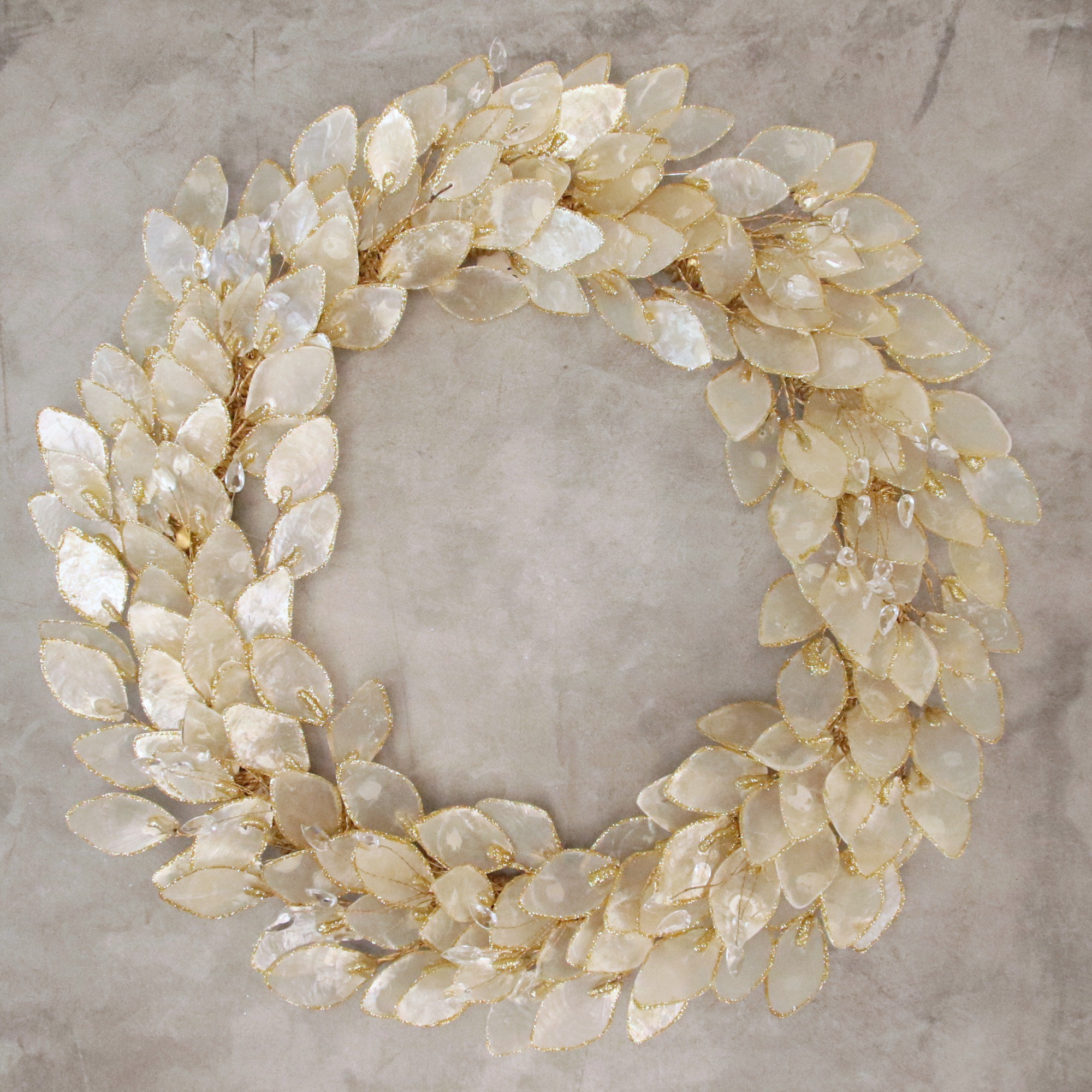 Primrue Handcrafted Mixed Assortment Shell 19'' Wreath | Wayfair