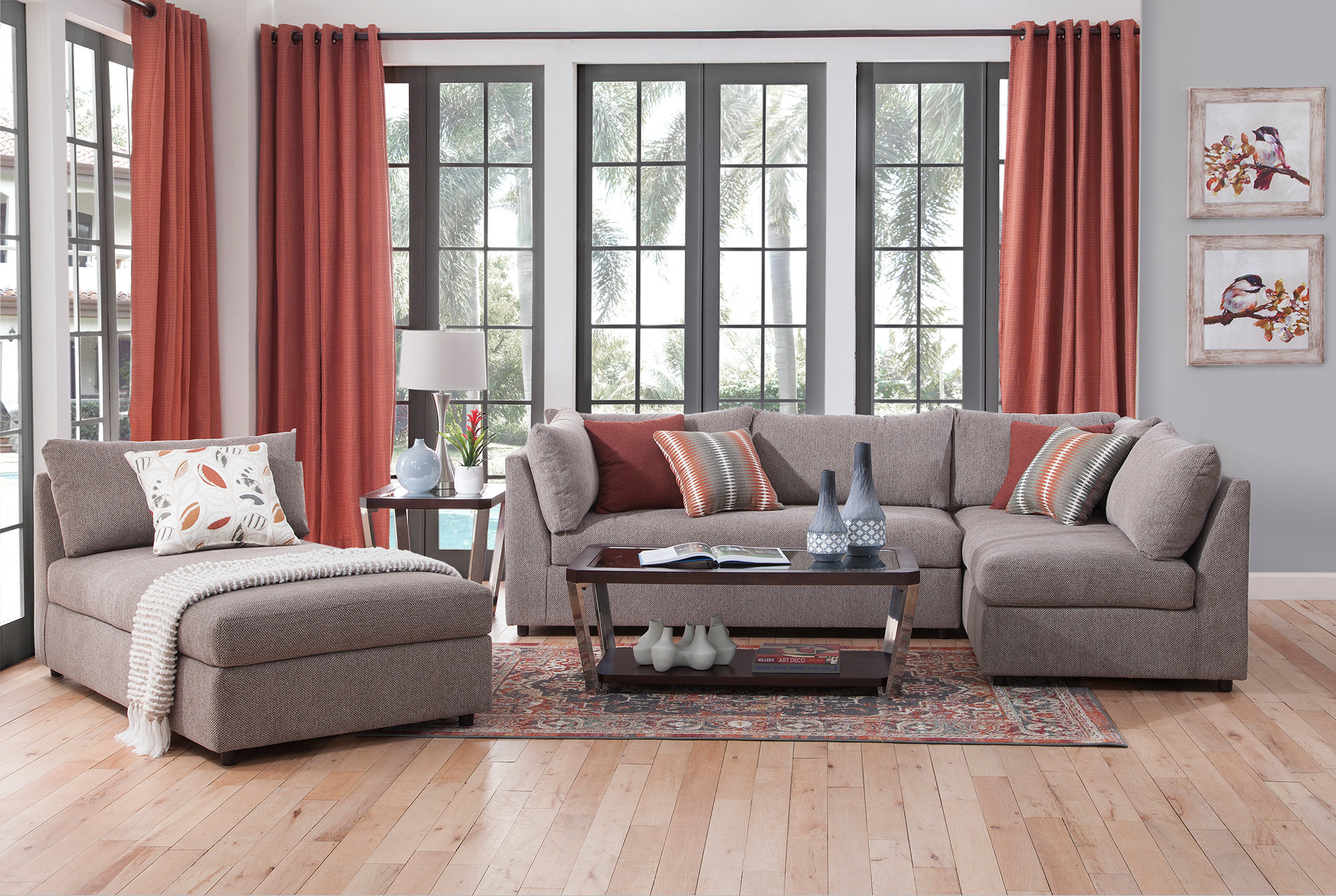 Ebern Designs Tiearra 3 - Piece Upholstered Sectional | Wayfair