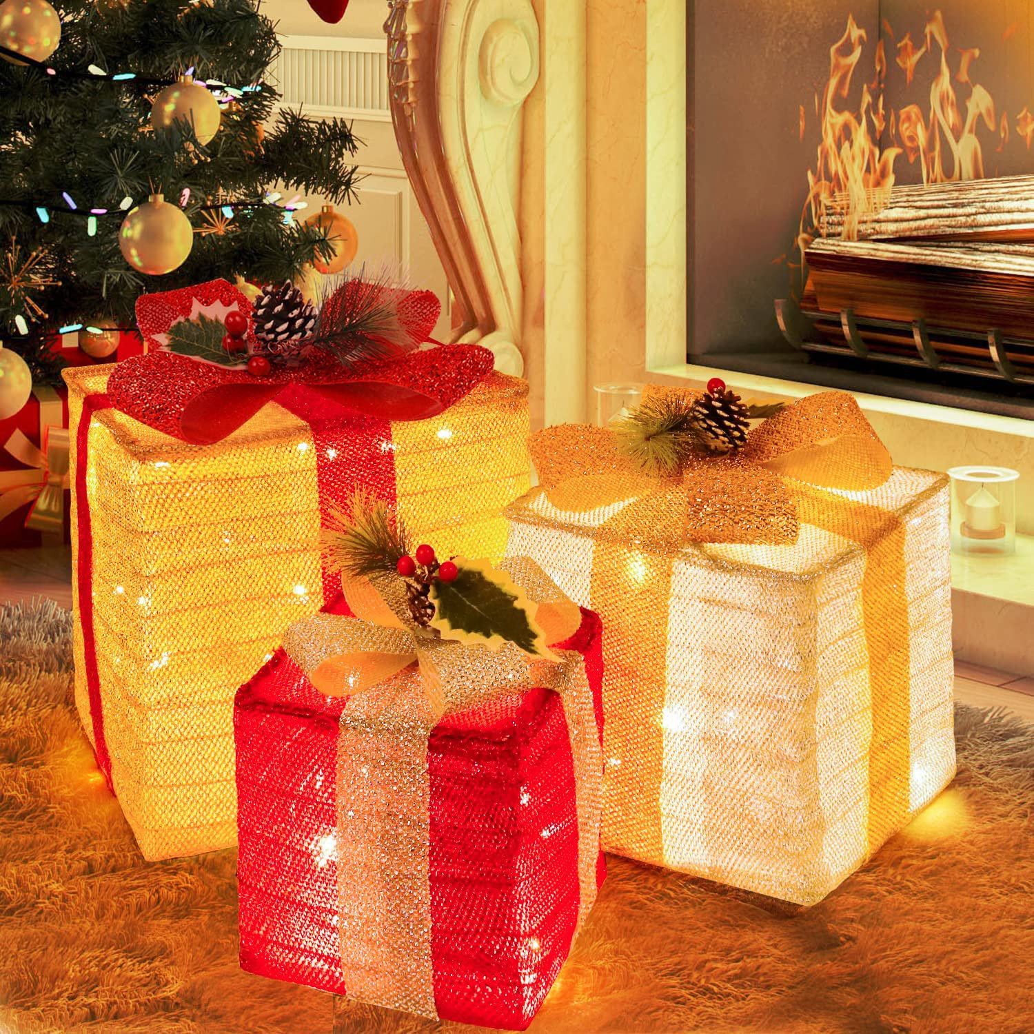 Christmas Decorations Set of 3 Home & Living Ornaments & Accents Home ...