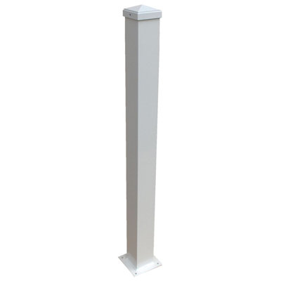 ModVue 3 in. W Aluminum Post with Welded Base & Reviews | Wayfair