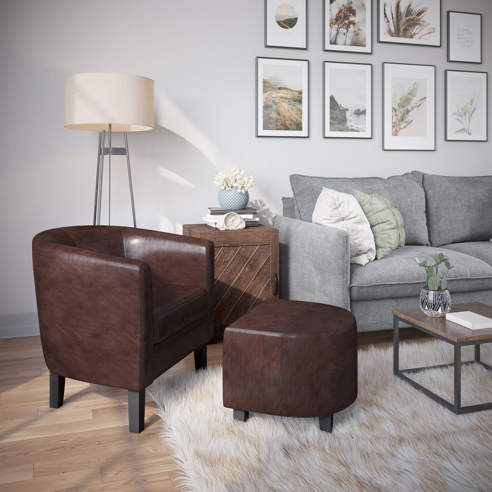 Red Barrel Studio® Ansaldo Upholstered Barrel Chair & Reviews | Wayfair