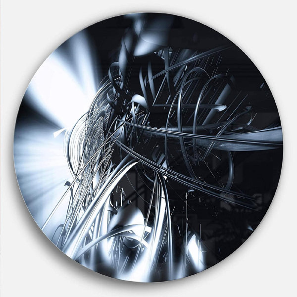 Brayden Studio® 3D White Floral - Floater Frame Graphic Art on Metal ...