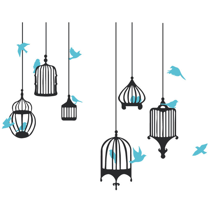 The Decal Guru Bird Cages Galore Wall Decal | Wayfair