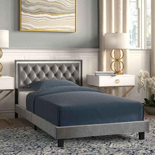 Rhinestone-tufted-bed-frame | Wayfair