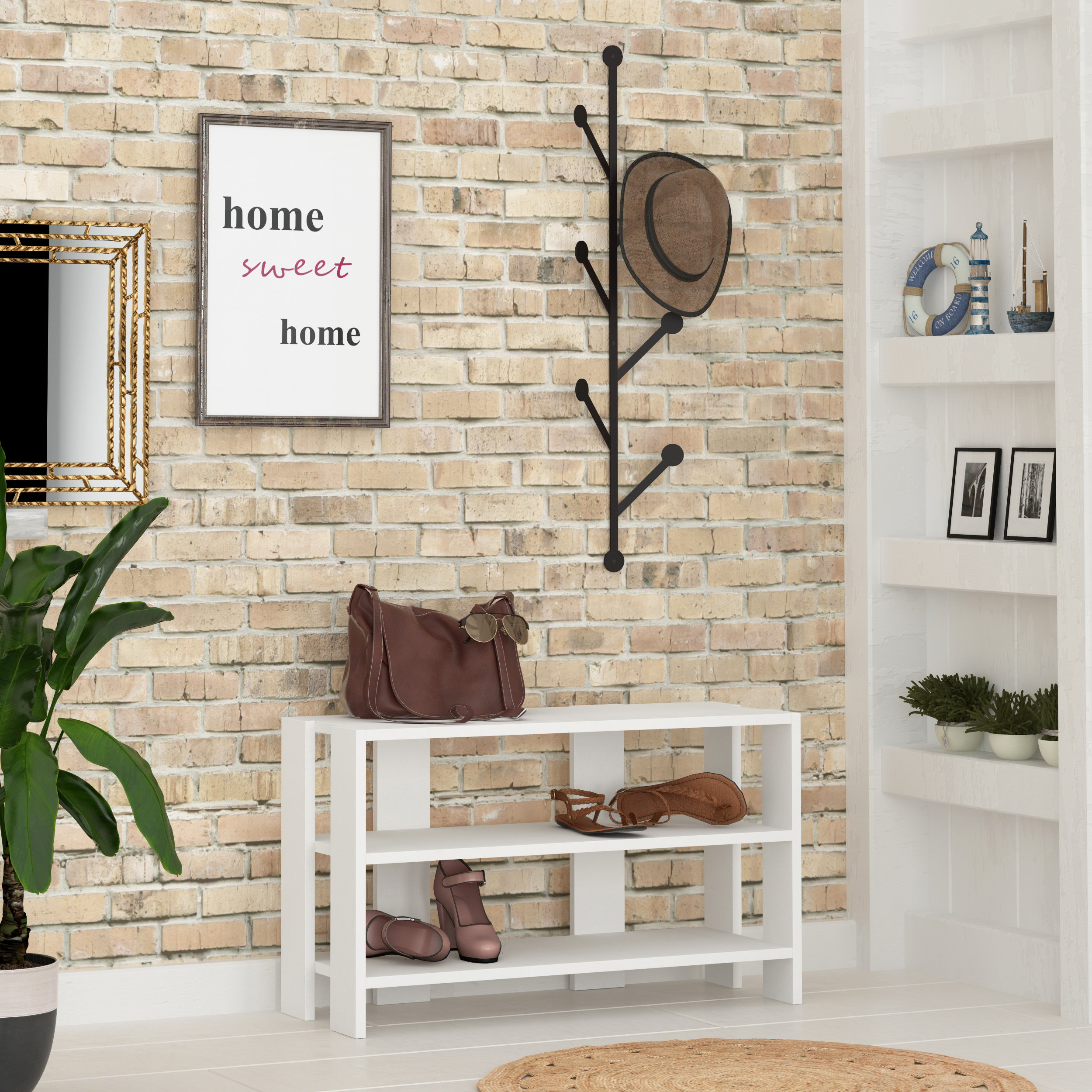 Bless international Mindi Hall Tree with Bench and Shoe Storage | Wayfair