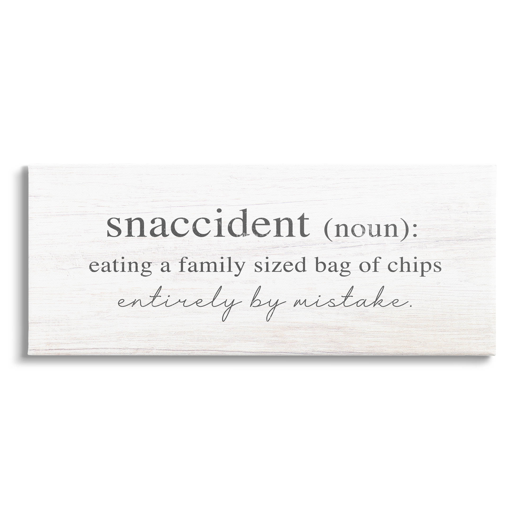 Stupell Industries Snaccident Definition Funny Kitchen by - Wrapped ...