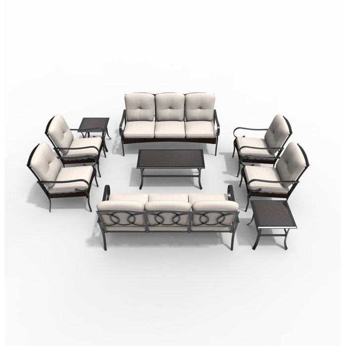 Red Barrel Studio® Metal 10 - Person Seating Group with Cushions | Wayfair