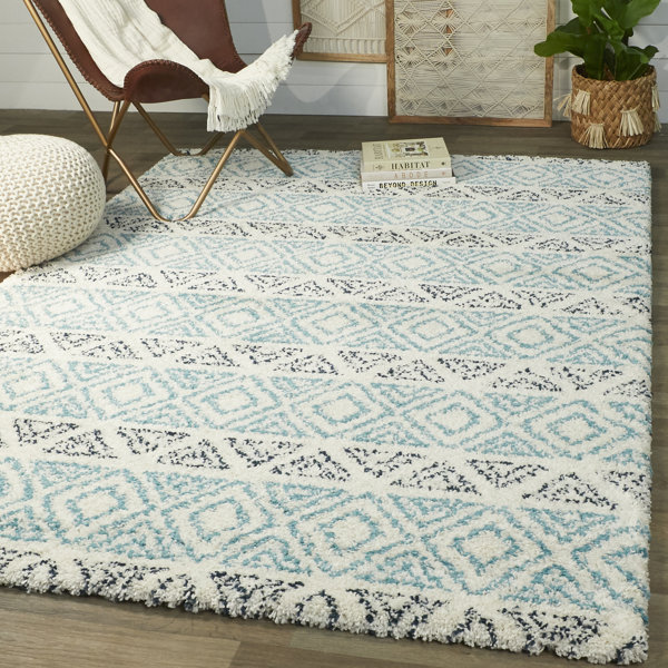Union Rustic Talkington Performance Teal/Beige Rug & Reviews | Wayfair