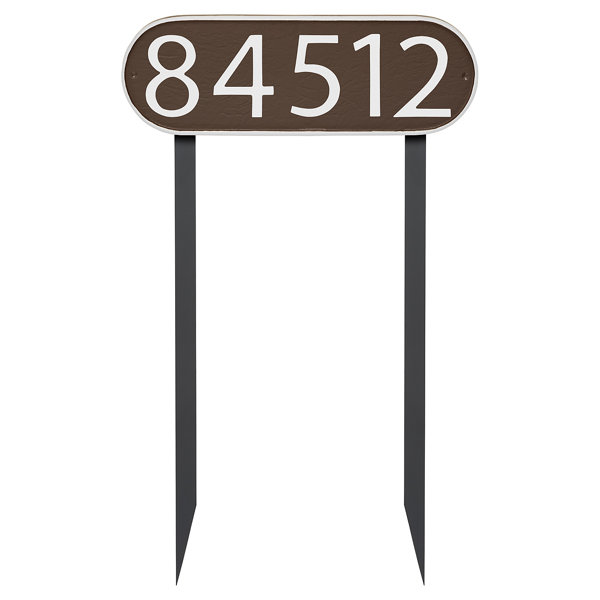 Montague Metal Products Oblong 1-Line Lawn Address Sign | Wayfair